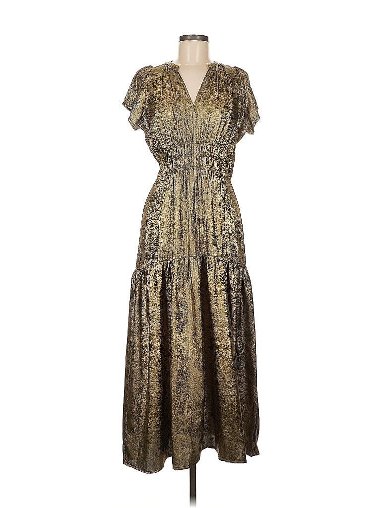 Grade & Gather Metallic Gold Casual Dress Size M - 62% off | ThredUp