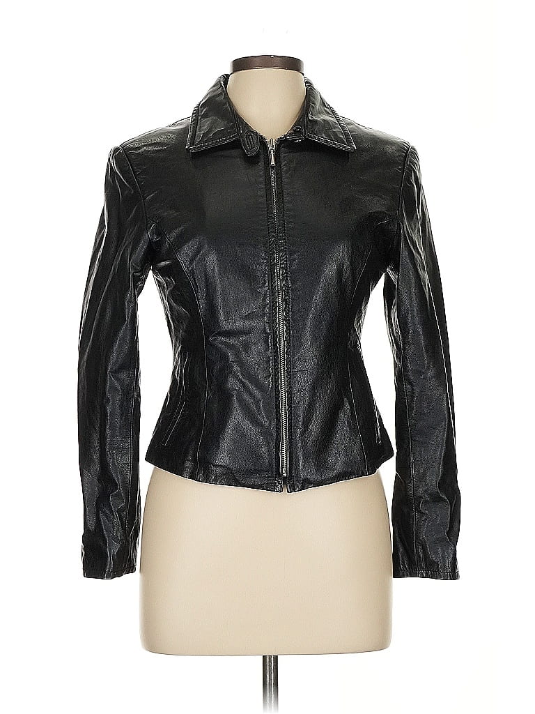 Wilson 100% Leather Black Leather Jacket Size S - 51% off | ThredUp