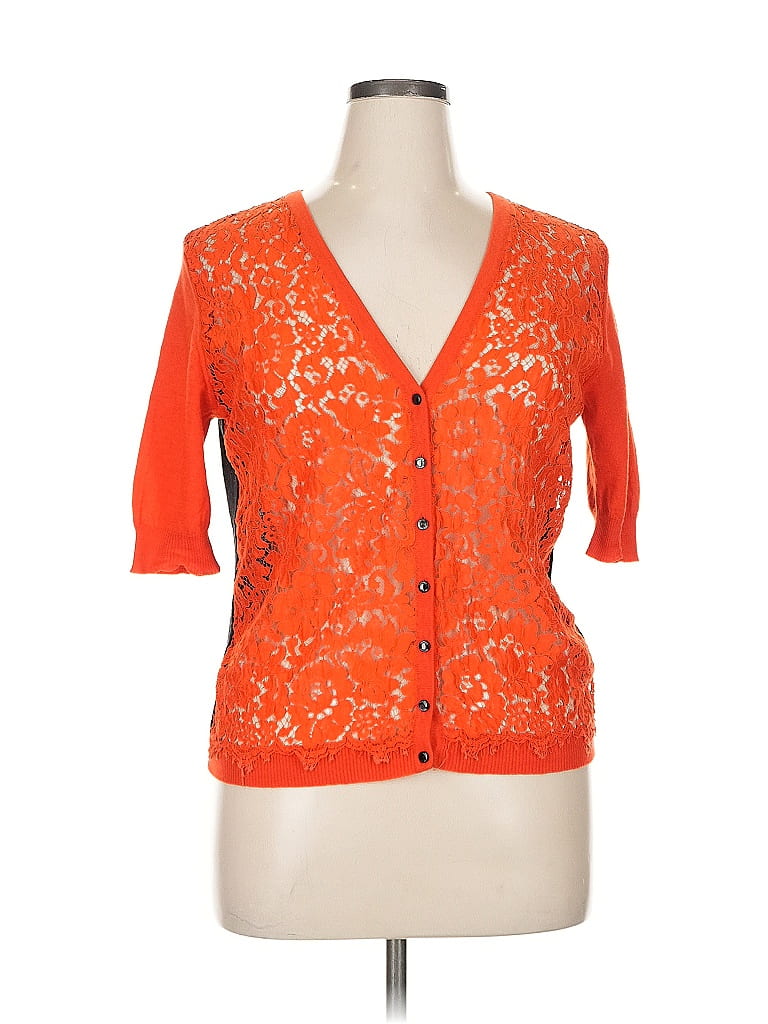 Escada Orange Wool Cardigan Size XL - 89% off | ThredUp