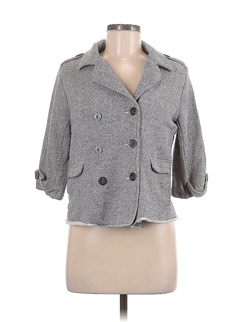 CAbi Chevron-herringbone Gray Jacket Size M - 71% off | ThredUp