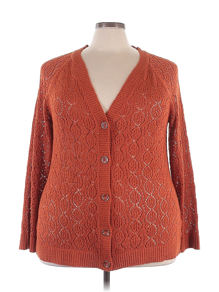 Jones New York Collection Orange Cardigan Size 3X - 67% off | ThredUp