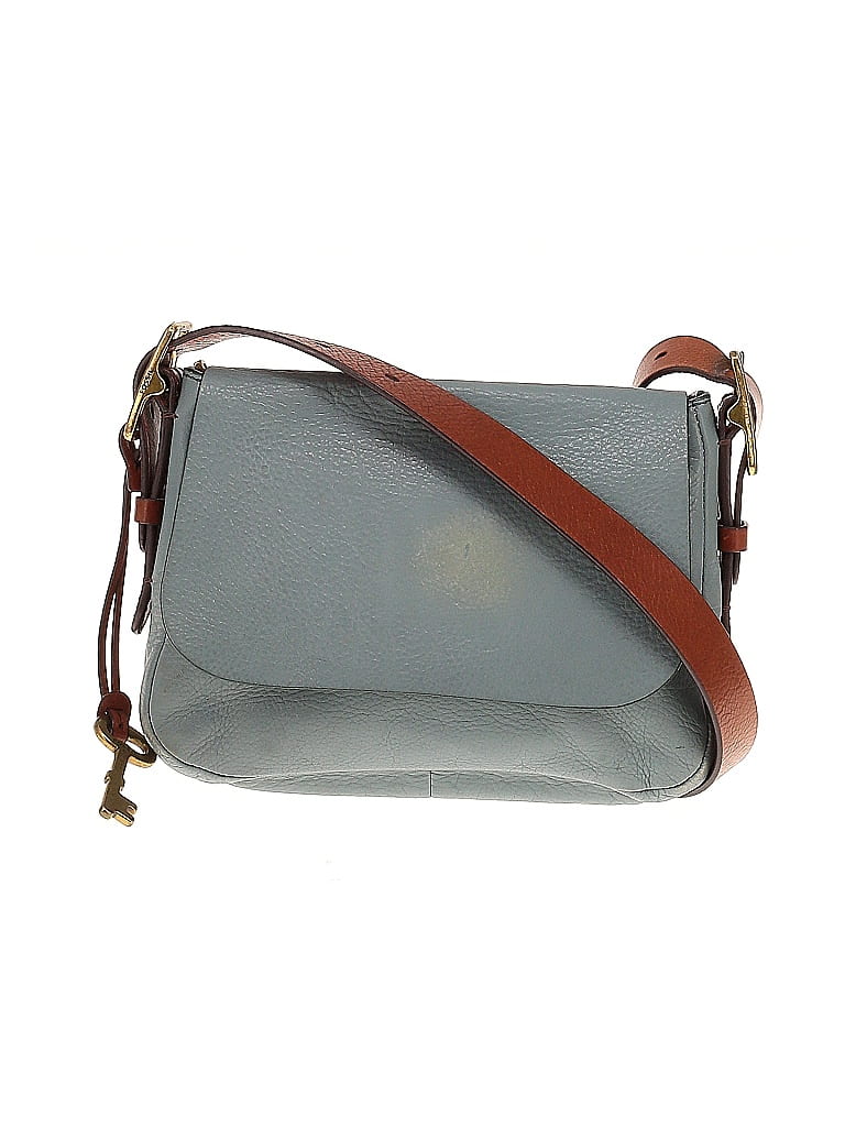 Fossil 100% Leather Gray Blue Leather Crossbody Bag One size - 78% off ...