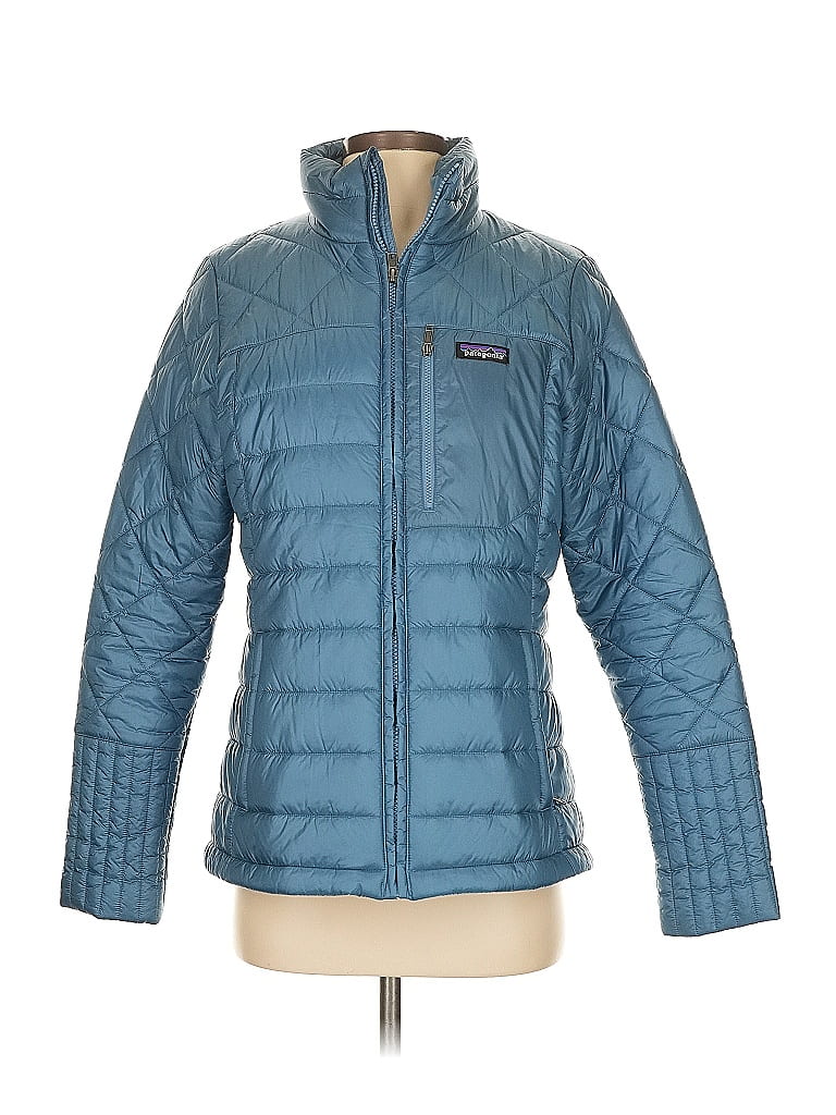 Patagonia 100% Nylon Blue Snow Jacket Size M - 58% off | ThredUp