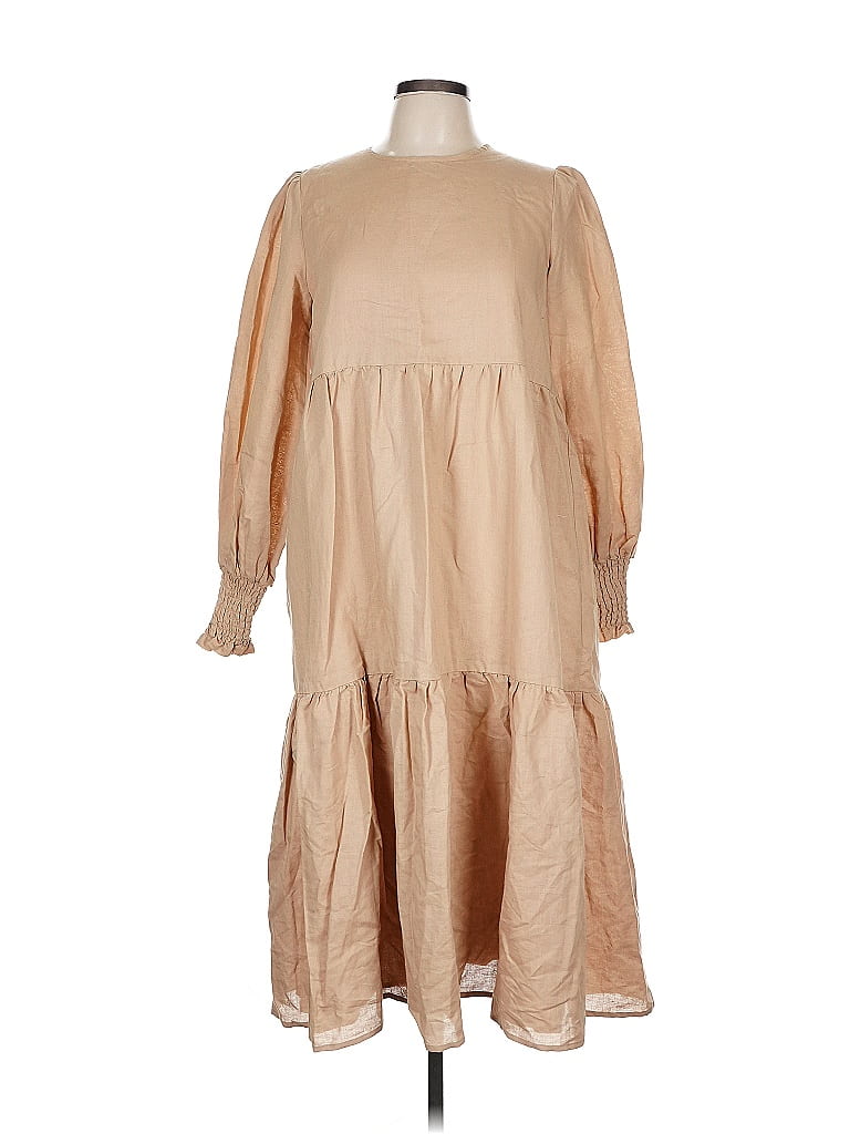 Girl and the Sun Tan Casual Dress Size L - 44% off | ThredUp