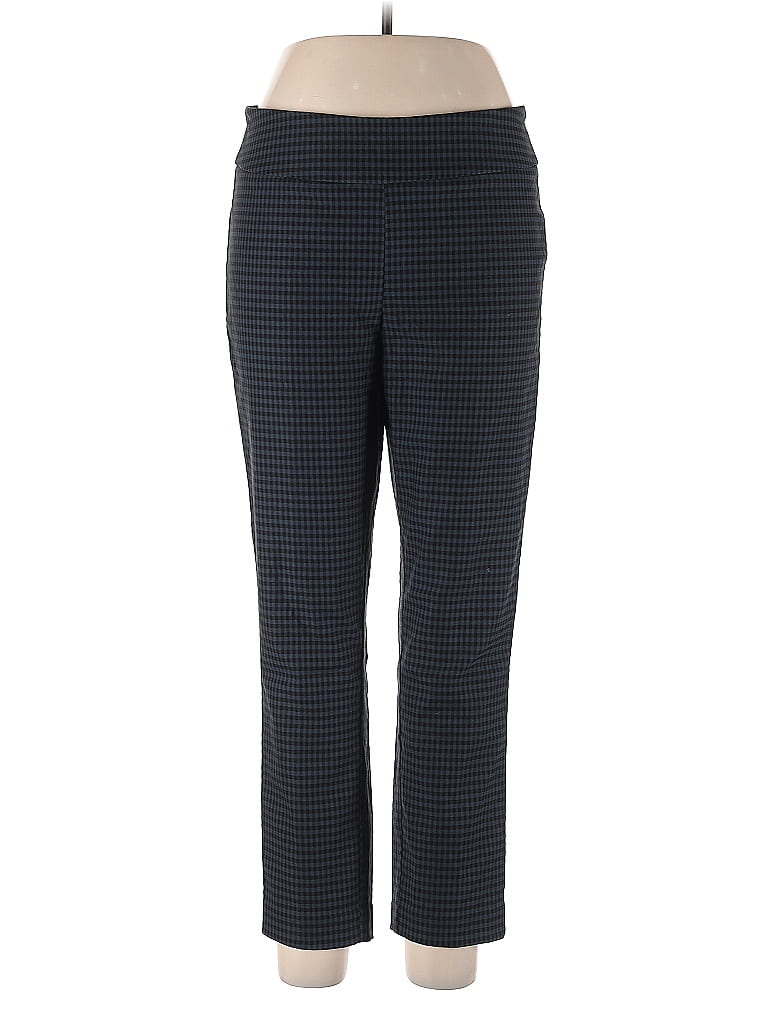 Meg & Margot Houndstooth Blue Casual Pants Size L - 58% off | ThredUp