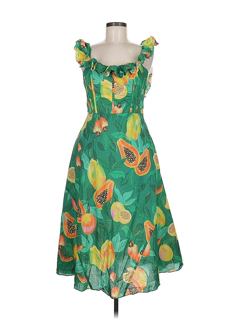 FARM Rio 100% Cotton Tropical Green Cocktail Dress Size M - 58% off ...