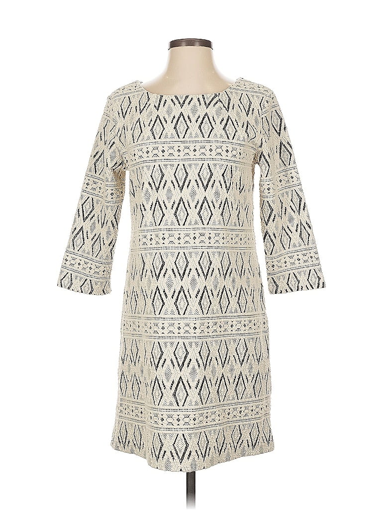 Isle Apparel Argyle Ivory Casual Dress Size S - 76% off | ThredUp