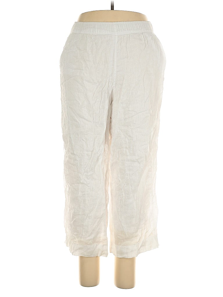 C&C California 100% Linen Ivory Linen Pants Size L - 71% off | ThredUp