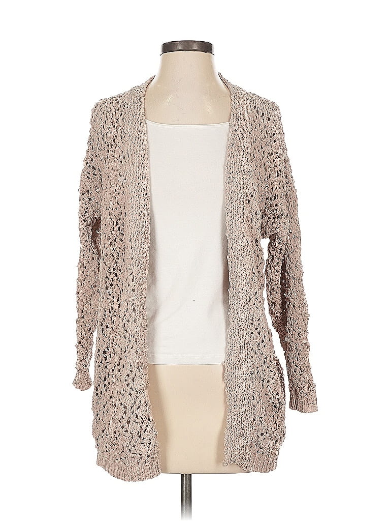 Moon & Madison 100% Polyester Tan Cardigan Size S - 52% off | ThredUp