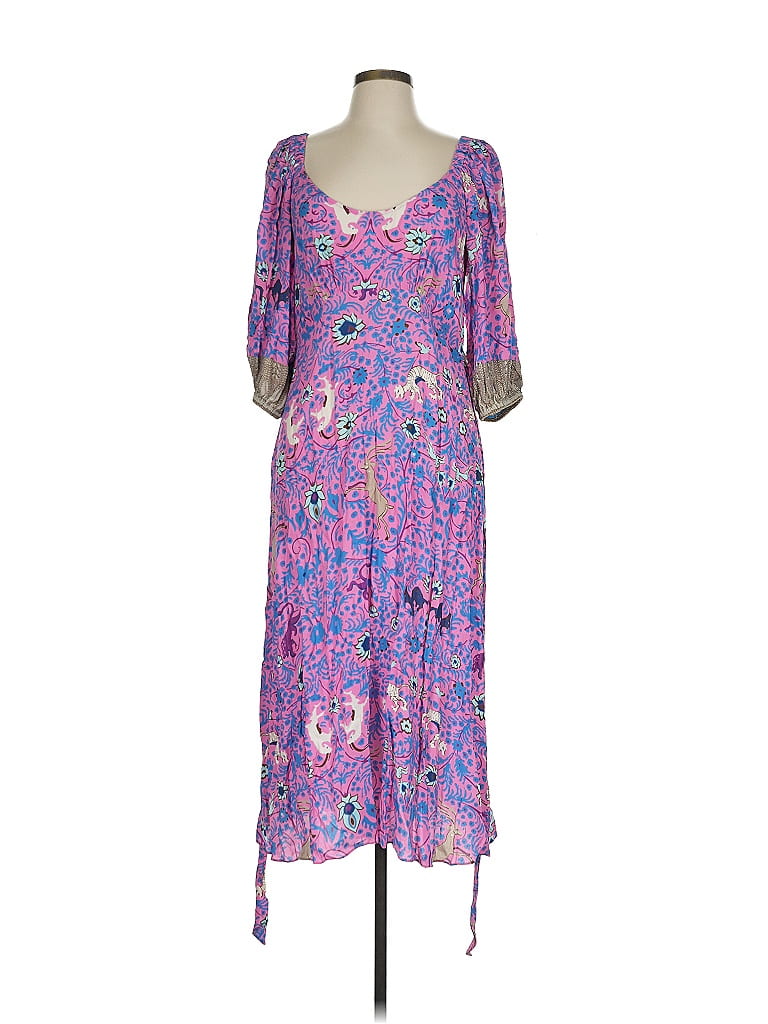 Plenty By Tracy Reese 100% Viscose Paisley Purple Casual Dress Size L ...