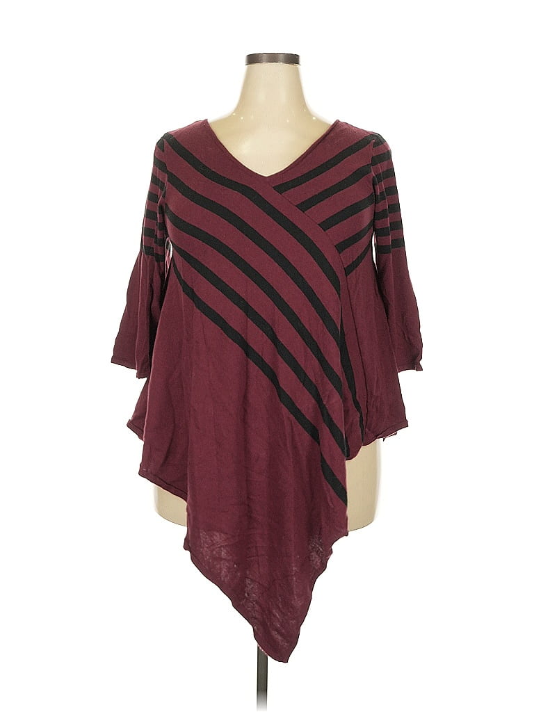 Kate & Mallory designs Burgundy 3/4 Sleeve Top Size 2X - 31% off | ThredUp