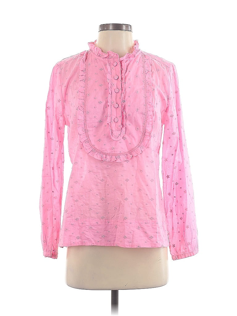 J.Crew 100% Cotton Pink Long Sleeve Blouse Size S - 72% off | ThredUp