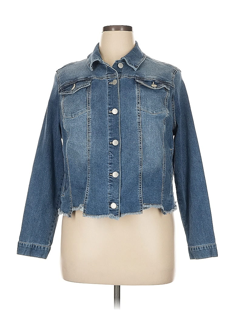 Baccini Blue Denim Jacket Size XL - 50% off | ThredUp