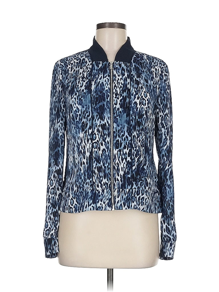 Cache Print Blue Jacket Size 8 - 74% off | ThredUp