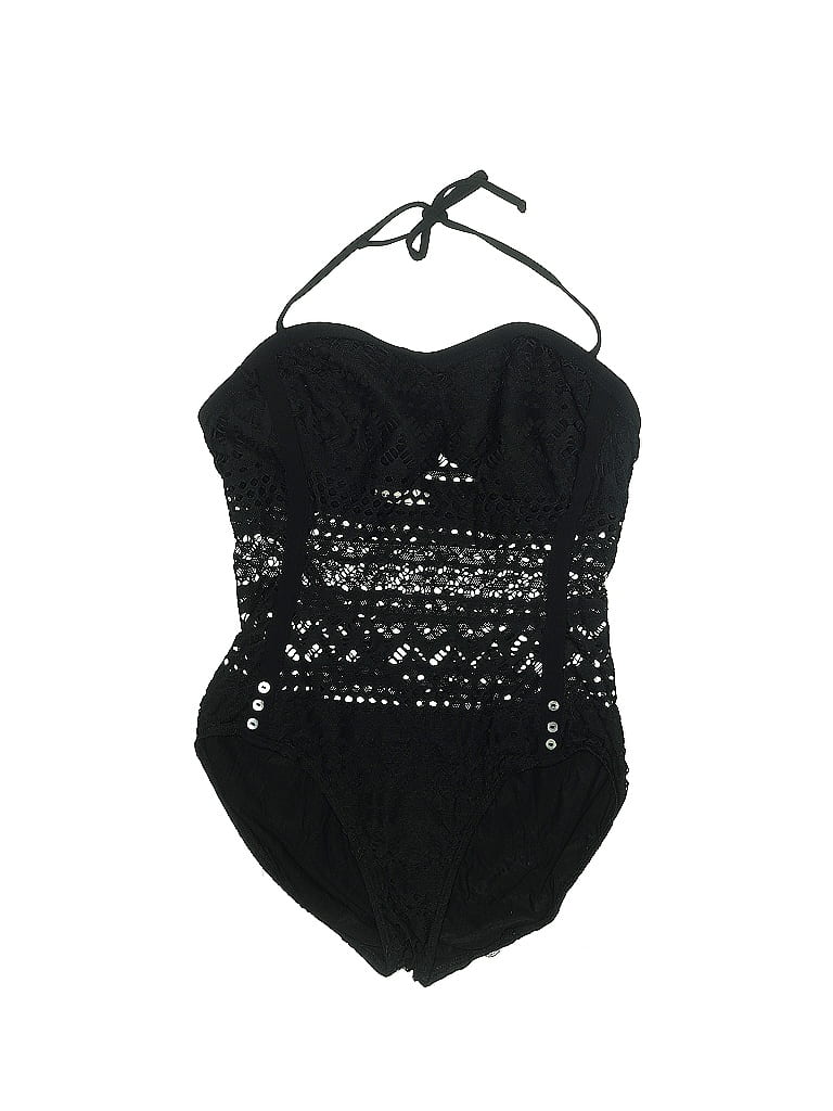 Robin Piccone Graphic Black One Piece Swimsuit Size 14 - 73% off | ThredUp