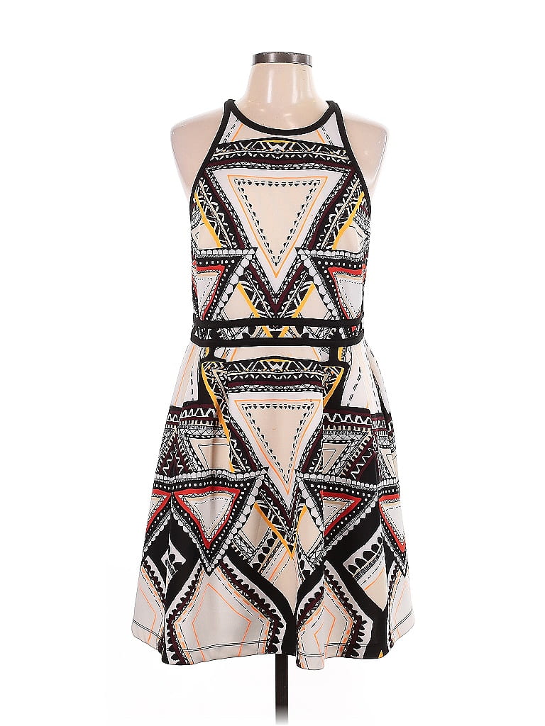 Mossimo Graphic Ivory Cocktail Dress Size L - 40% off | ThredUp