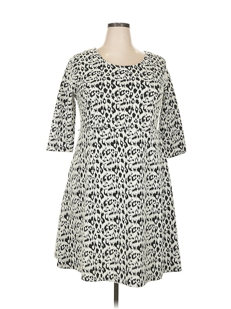 Lane Bryant Animal Print Ivory Casual Dress Size 18 - 60% off | ThredUp