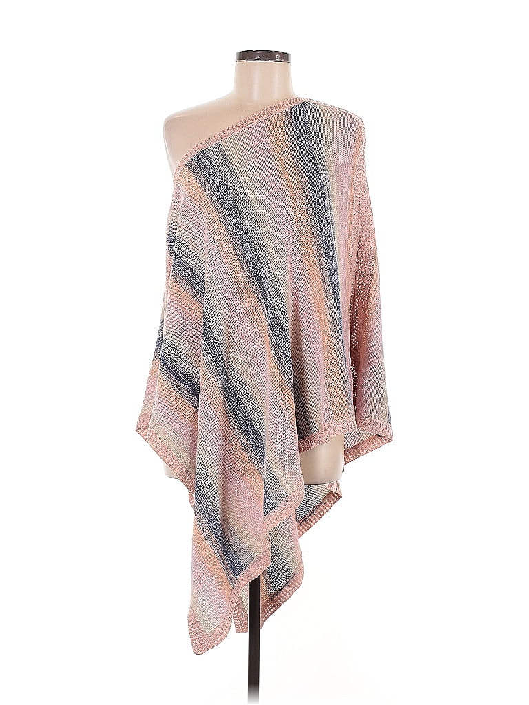 Moth 100% Cotton Pink Tan Poncho Size M - 68% off | ThredUp