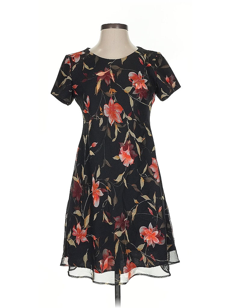 Jessica Howard Floral Black Casual Dress Size P (petite) - 34% off | ThredUp