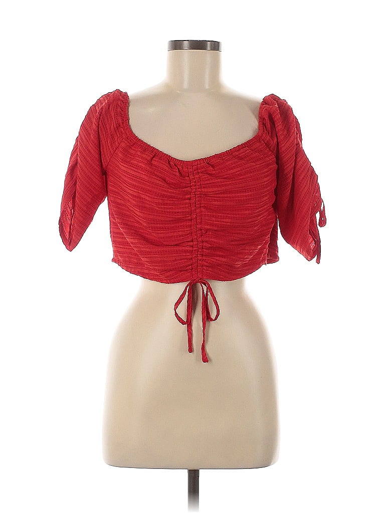 Lulus Red Short Sleeve Top Size XL - 50% off | ThredUp