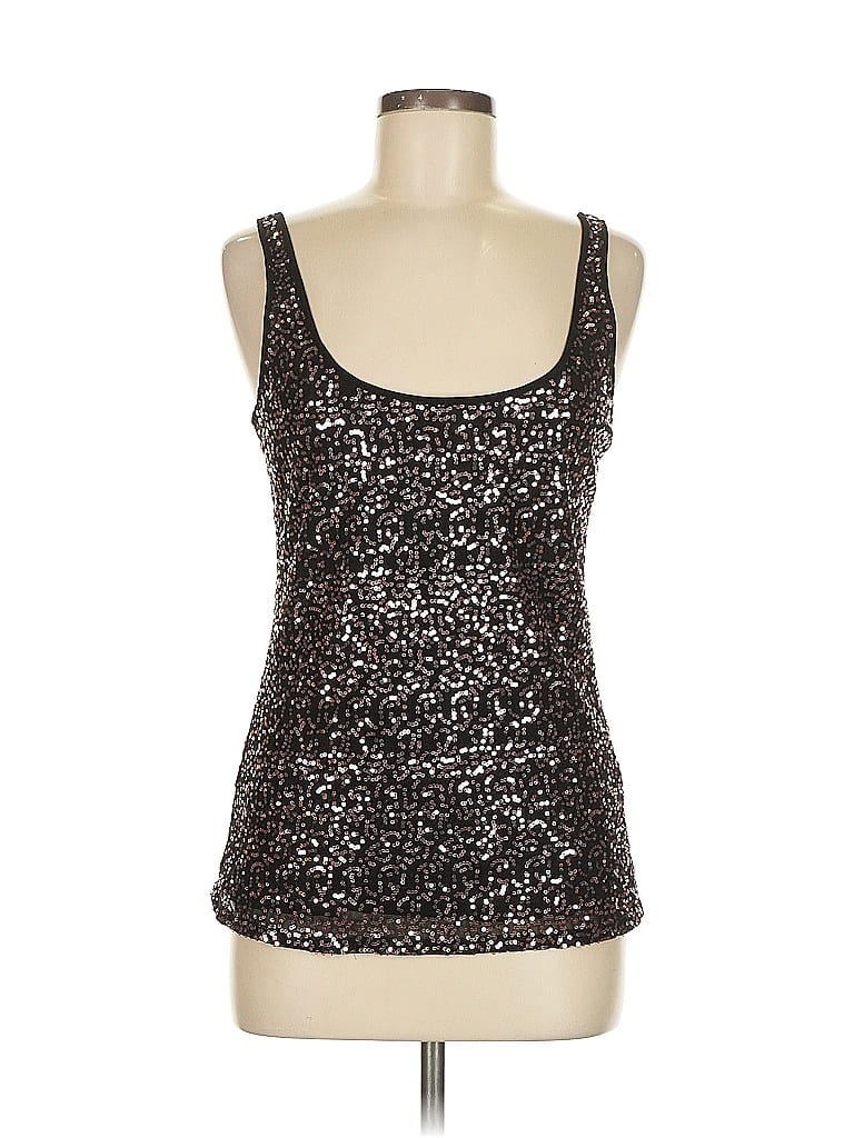 Moda International 100% Nylon Silver Sleeveless Top Size M - 52% off ...