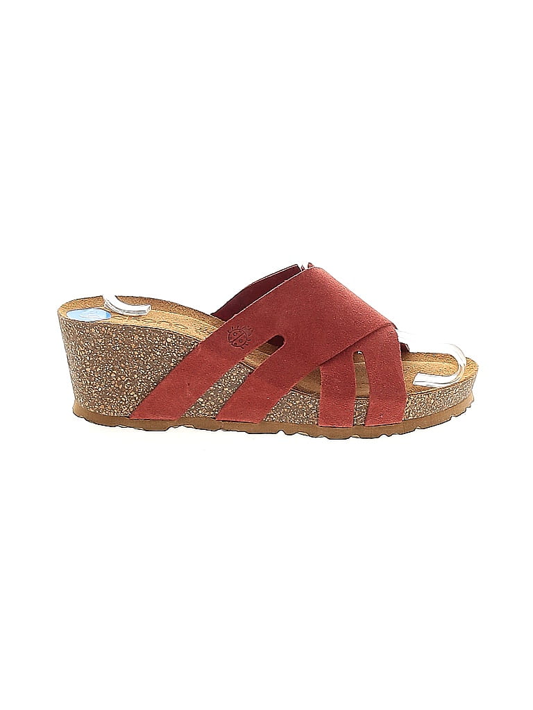 Yokono Red Brown Wedges Size 6 1/2 - 69% off | ThredUp