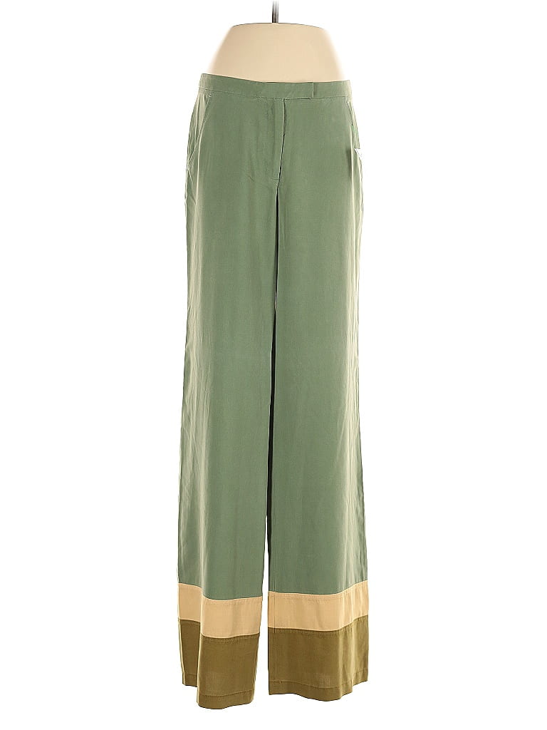 Hyden Yoo 100% Silk Color Block Green Silk Pants Size 2 - 62% off | ThredUp
