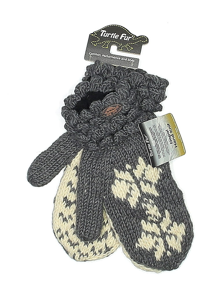 Turtle Fur 100% Wool Gray Mittens One size - 63% off | ThredUp