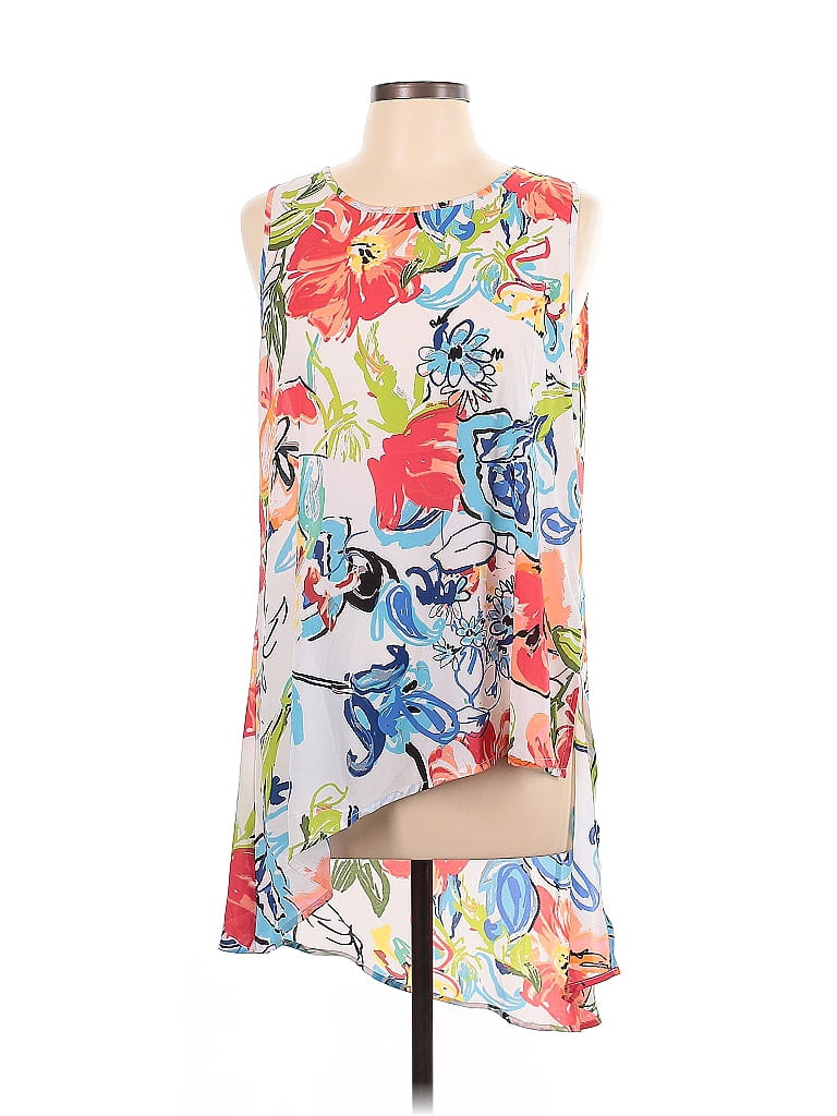 Spense 100% Polyester White Sleeveless Blouse Size L - 56% off | ThredUp