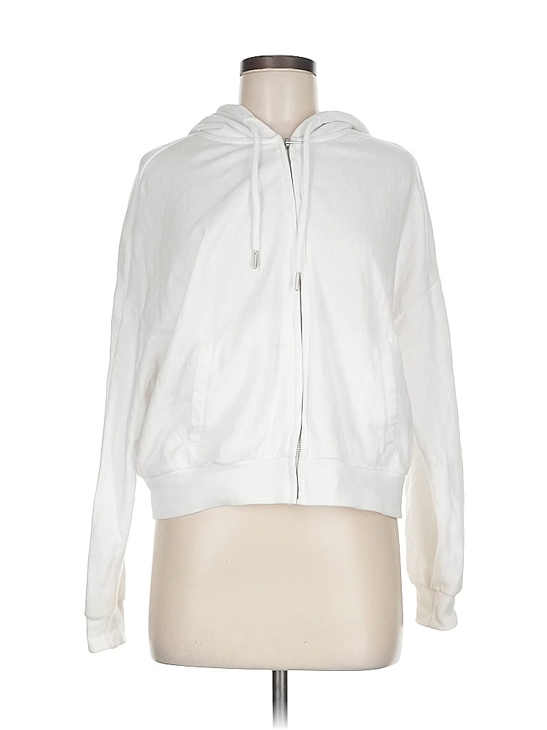 Garage White Zip Up Hoodie Size M - 34% off | ThredUp