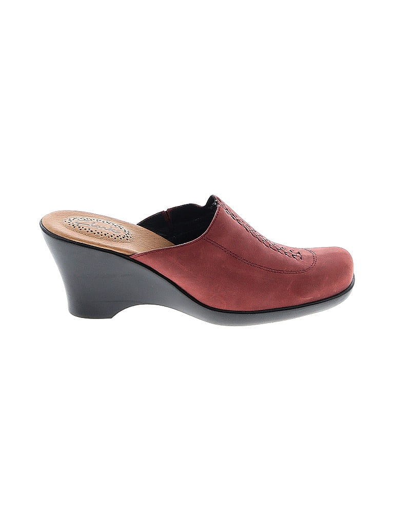 Clarks Burgundy Red Mule/Clog Size 8 1/2 - 69% off | ThredUp