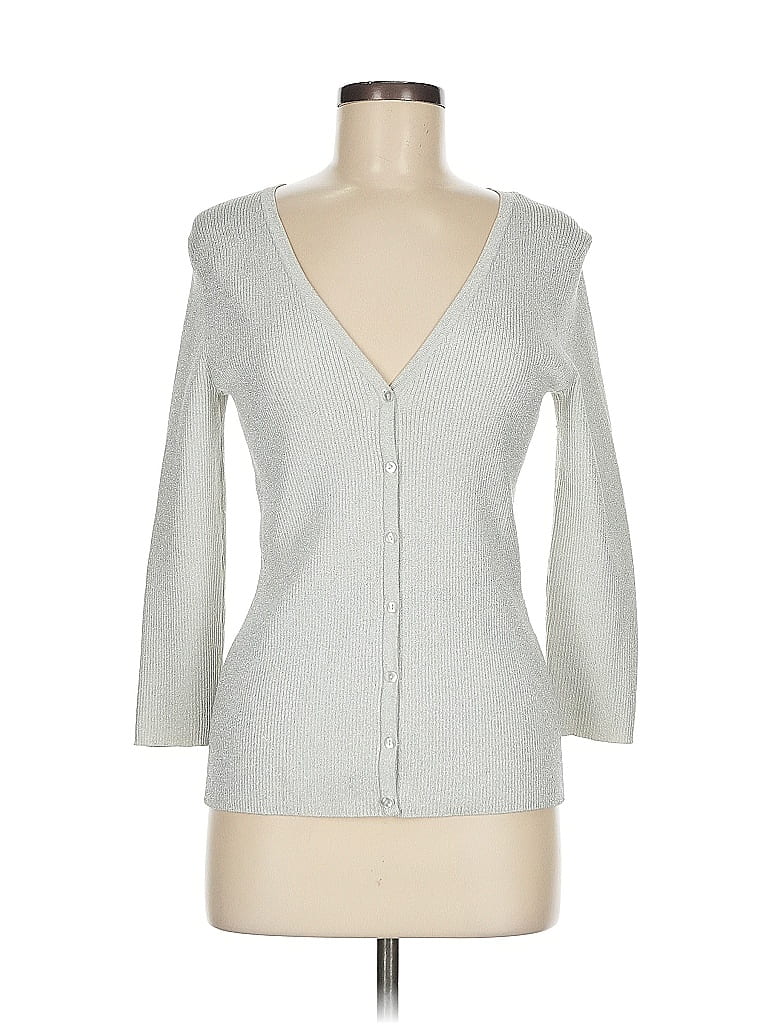 Cable & Gauge Gray Silver Cardigan Size M - 52% off | ThredUp