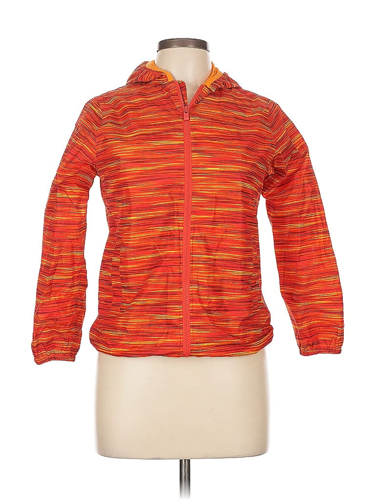 Lands' End 100% Polyester Orange Red Jacket Size L - 73% off | ThredUp