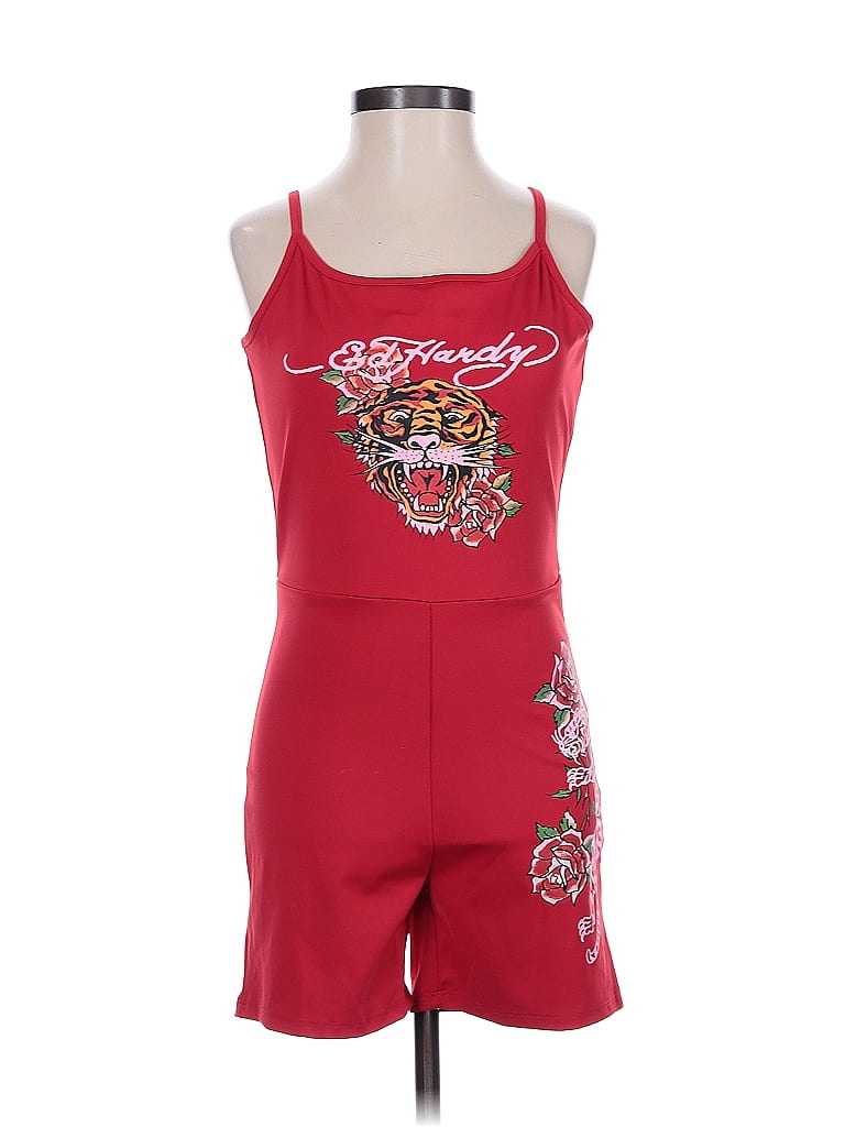 Ed Hardy Red Romper Size S - 49% off | ThredUp