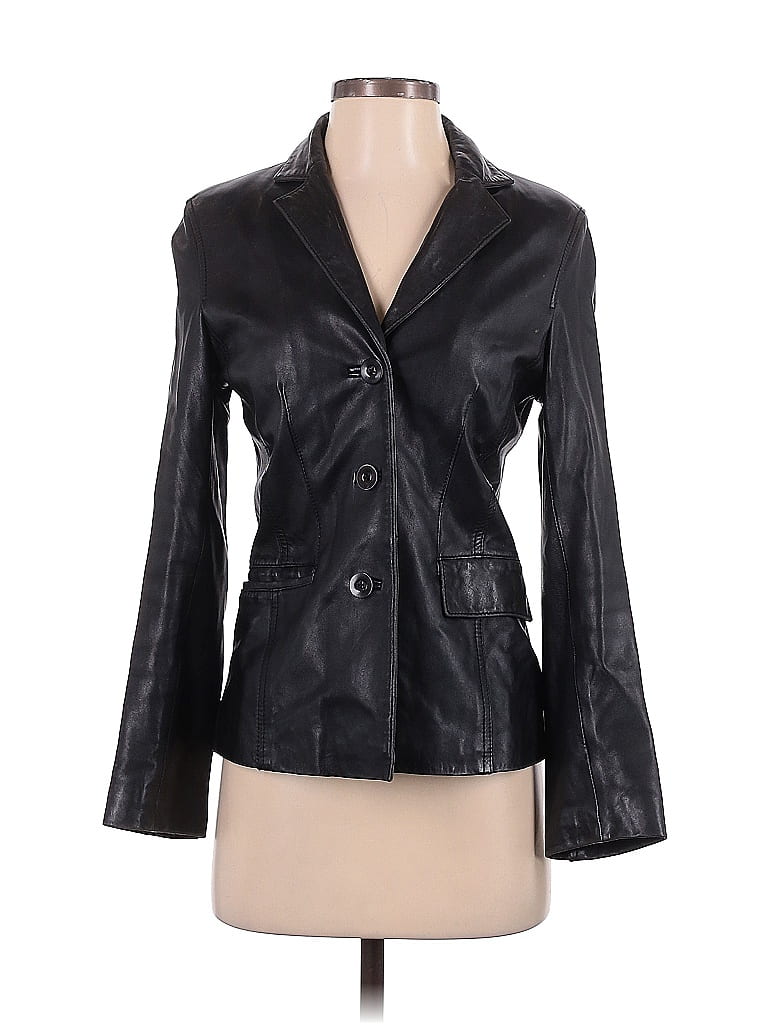 Anonymous John Carlisle 100% Leather Black Blazer Size XS (petite) - 64% off | ThredUp