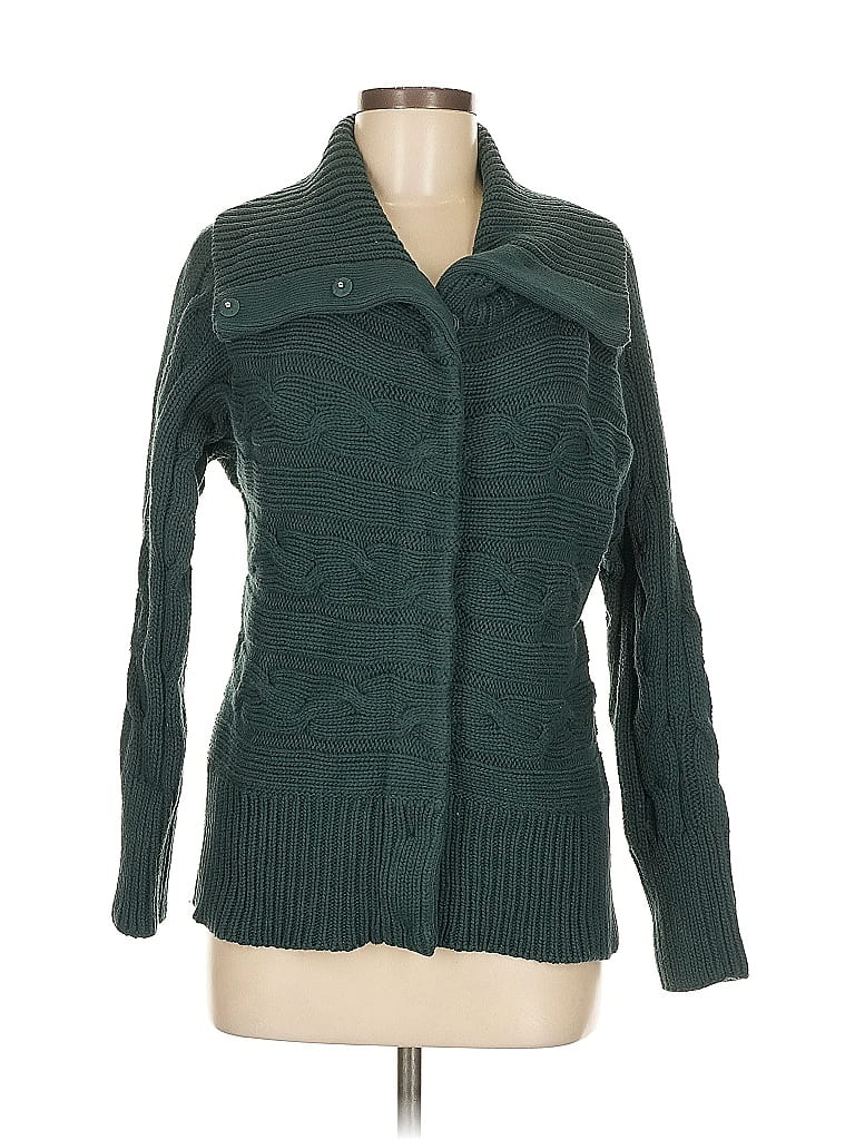 Talbots 100% Cotton Green Cardigan Size M (petite) - 77% off | ThredUp