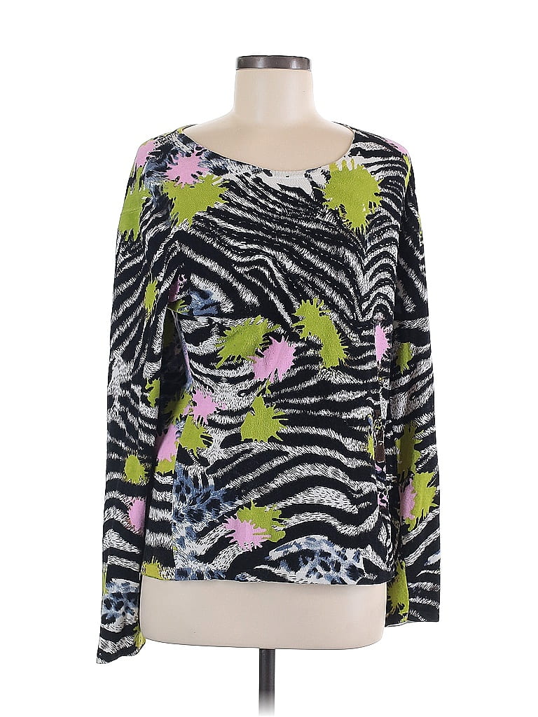 Pierri Animal Print Black Pullover Sweater Size L - 54% off | ThredUp