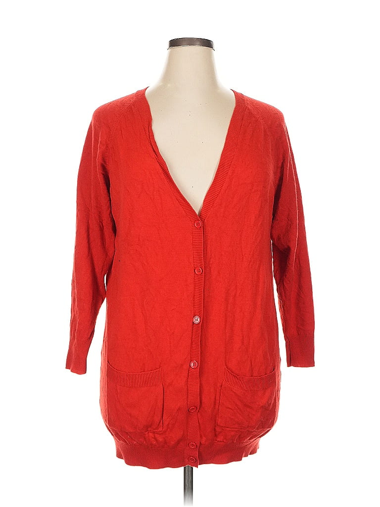 ASOS 100% Acrylic Red Cardigan Size 16 - 58% off | ThredUp