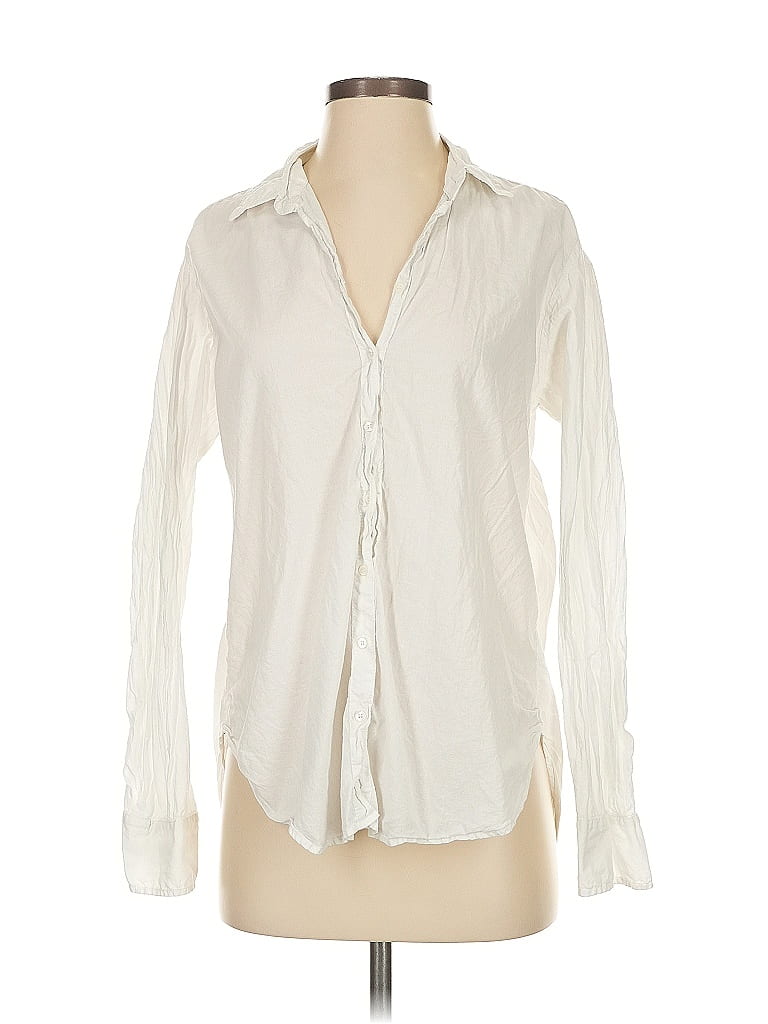 Xirena 100% Cotton Ivory Long Sleeve Blouse Size XS - 79% off | ThredUp