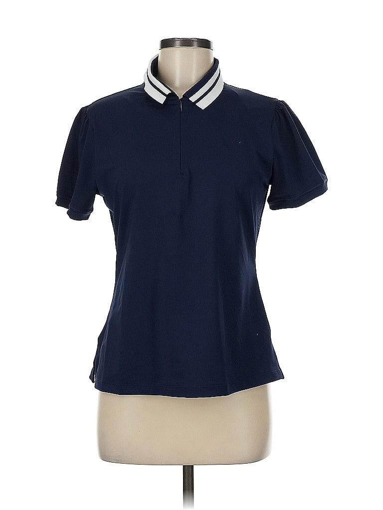 Addison Bay Blue Short Sleeve Polo Size M - 79% off | ThredUp