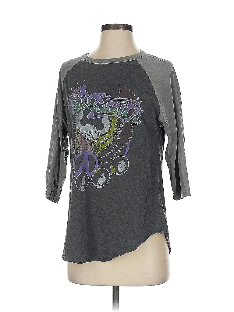 Junk Food 100% Cotton Paisley Gray 3/4 Sleeve T-Shirt Size S - 20% off ...