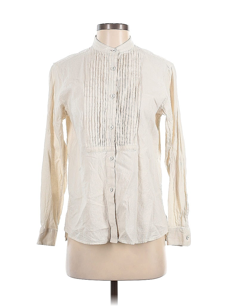 Ines de la Fressange for Uniqlo Ivory Long Sleeve Blouse Size XS - 52% off | ThredUp