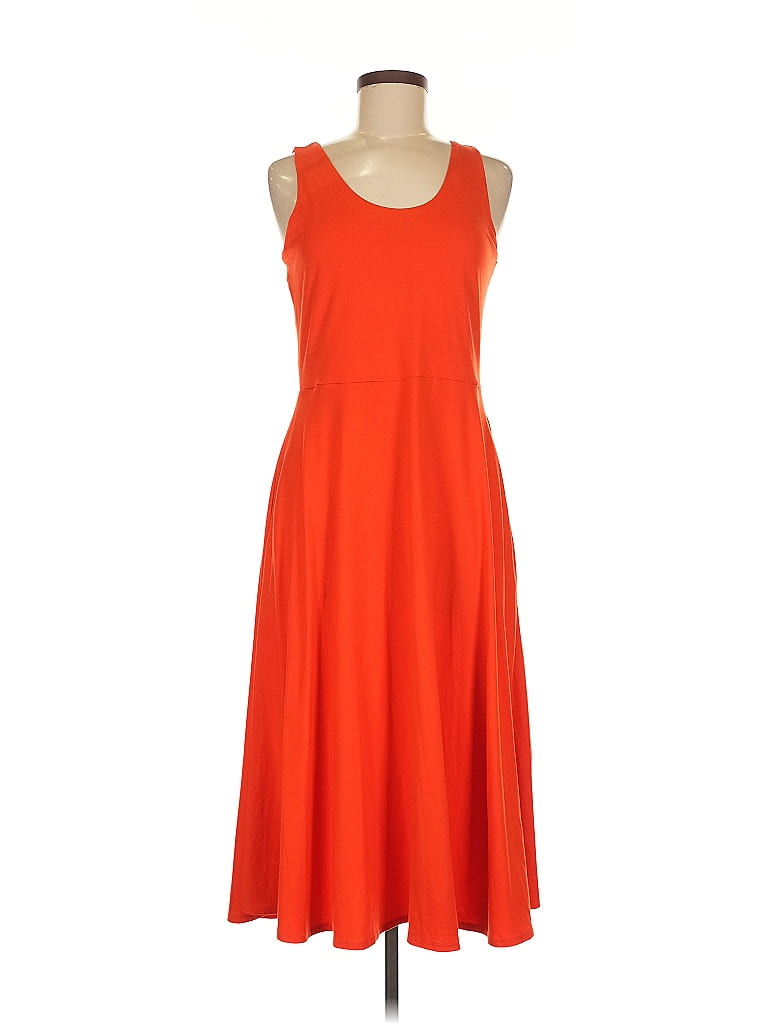 52Seven Solid Orange Casual Dress Size M - 72% off | ThredUp