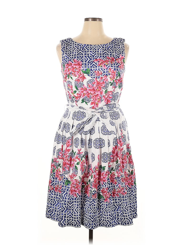 Talbots Paisley Blue Casual Dress Size 14 - 74% off | ThredUp
