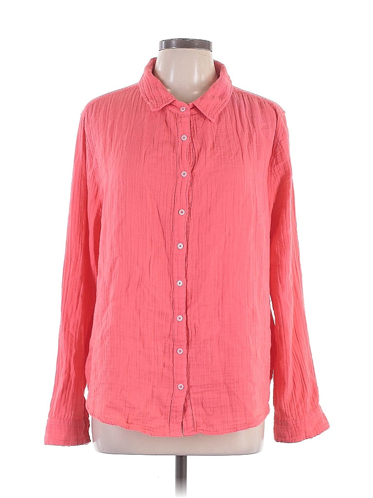 Dylan 100% Cotton Pink Long Sleeve Button-Down Shirt Size L - 73% off | ThredUp