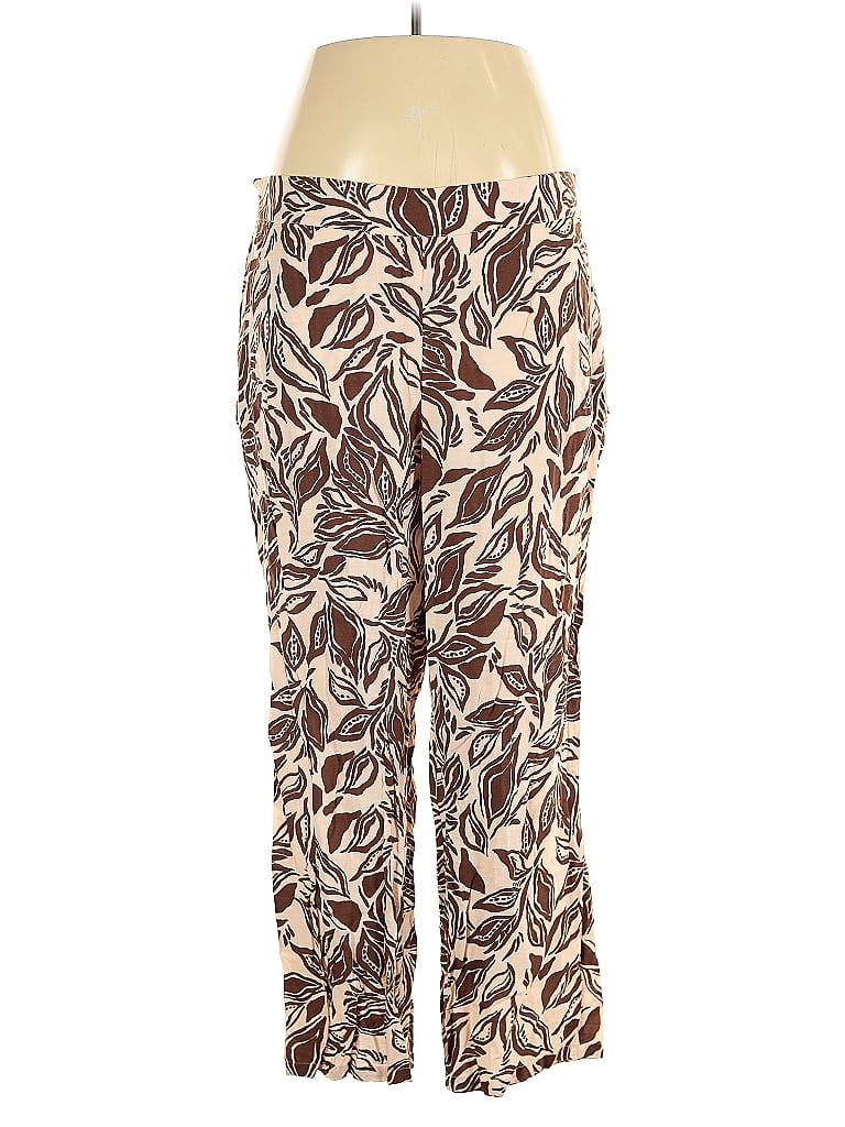 MNG Print Brown Casual Pants Size 2X - 60% off | ThredUp