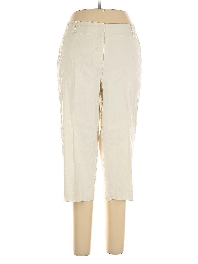 Saks Fifth Avenue Solid Ivory Linen Pants Size 14 - 78% off | ThredUp