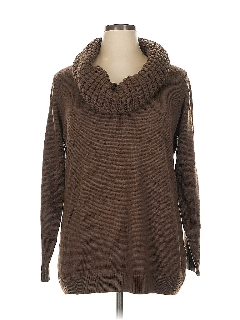 Susan Graver 100% Acrylic Brown Turtleneck Sweater Size XL - 68% off ...