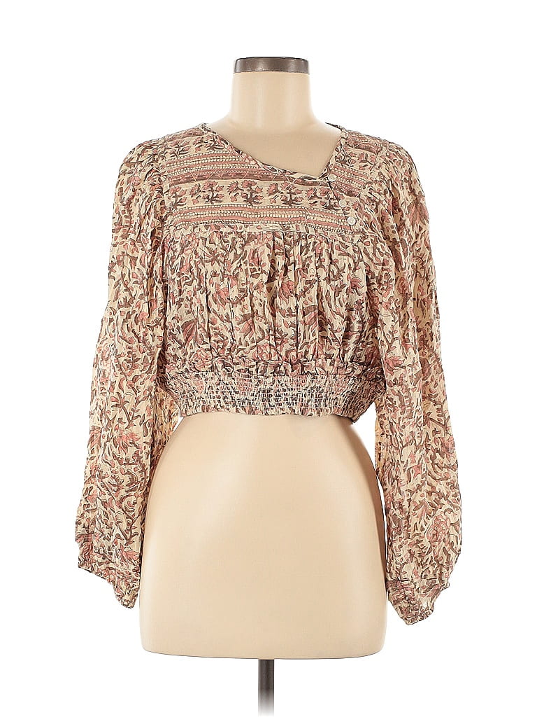 Cleobella Brown Long Sleeve Blouse Size L - 70% off | ThredUp