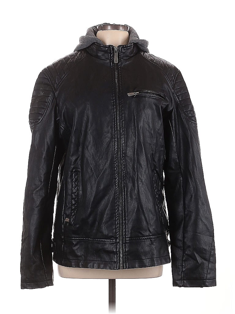 American Breed 100% Leather Solid Black Leather Jacket Size L - 66% off ...